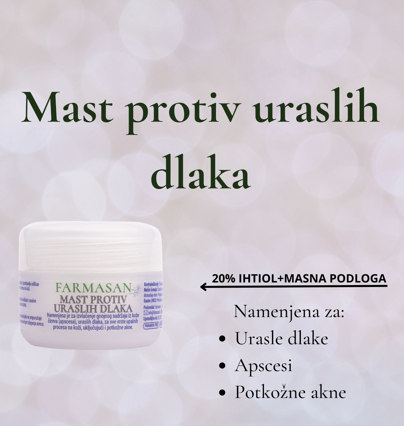 Mast protiv uraslih dlaka 15ml - Apoteka Milica
