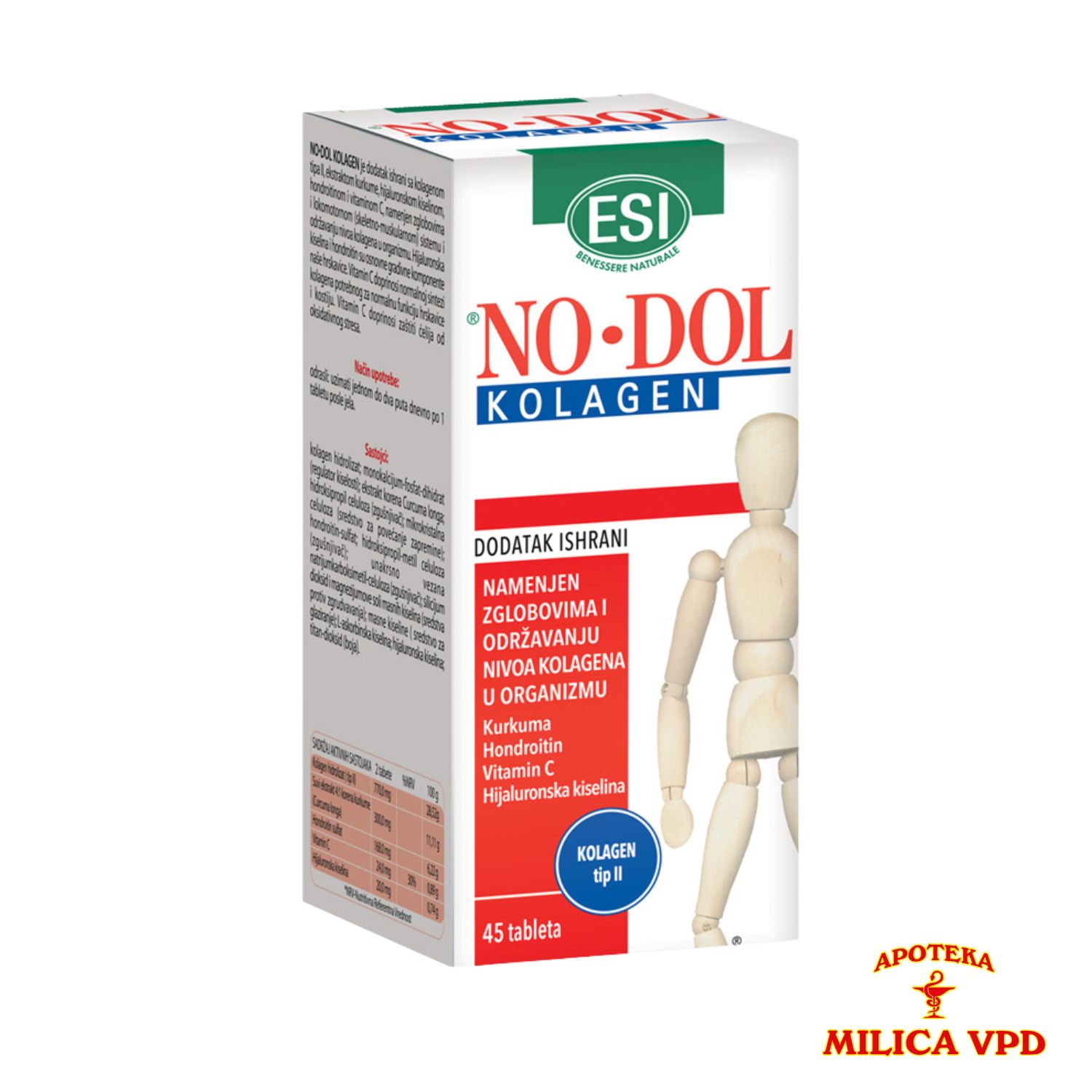 Nodol Kolagen tablete A 45 - Apoteka Milica