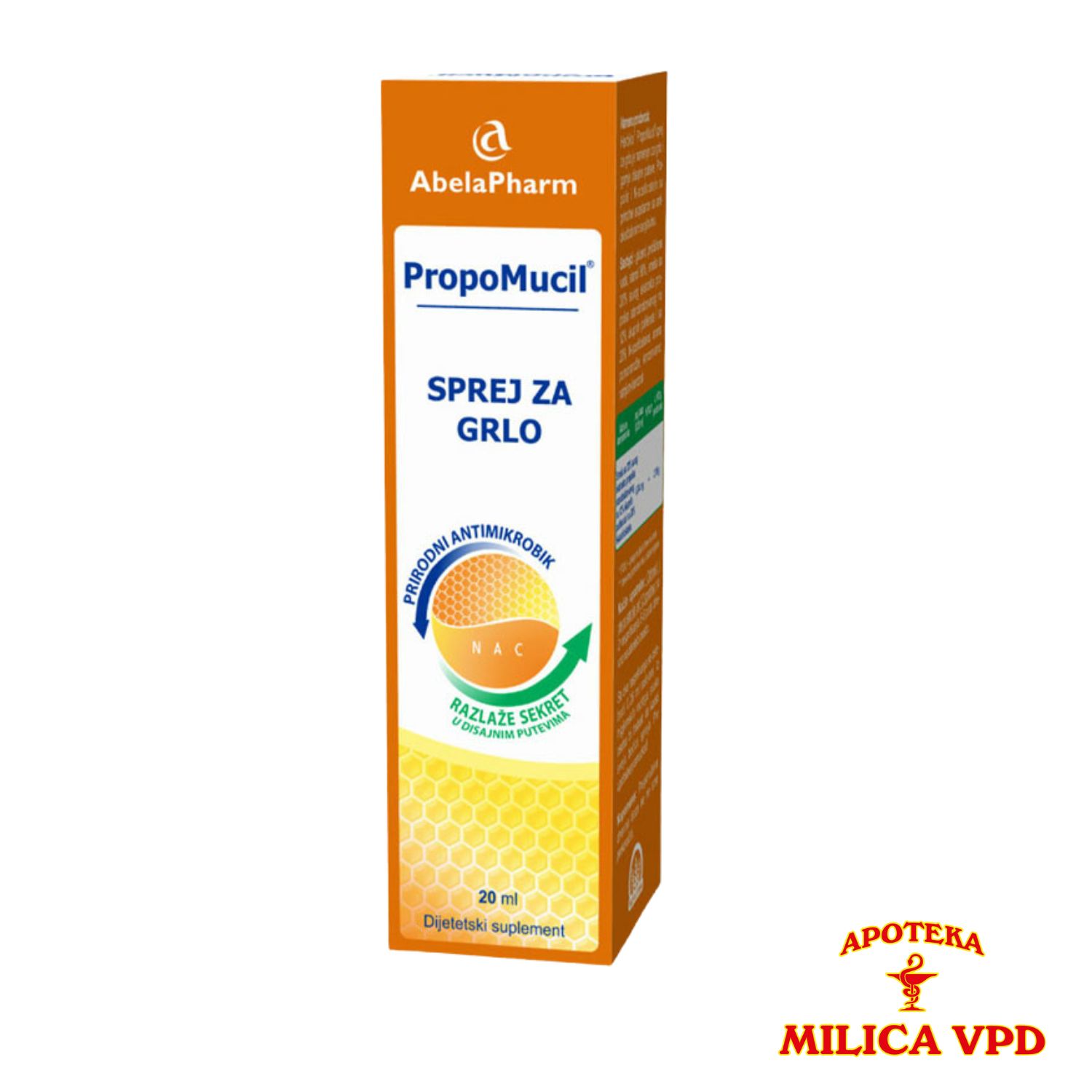 PropoMucil sprej za grlo 20 ml - Apoteka Milica