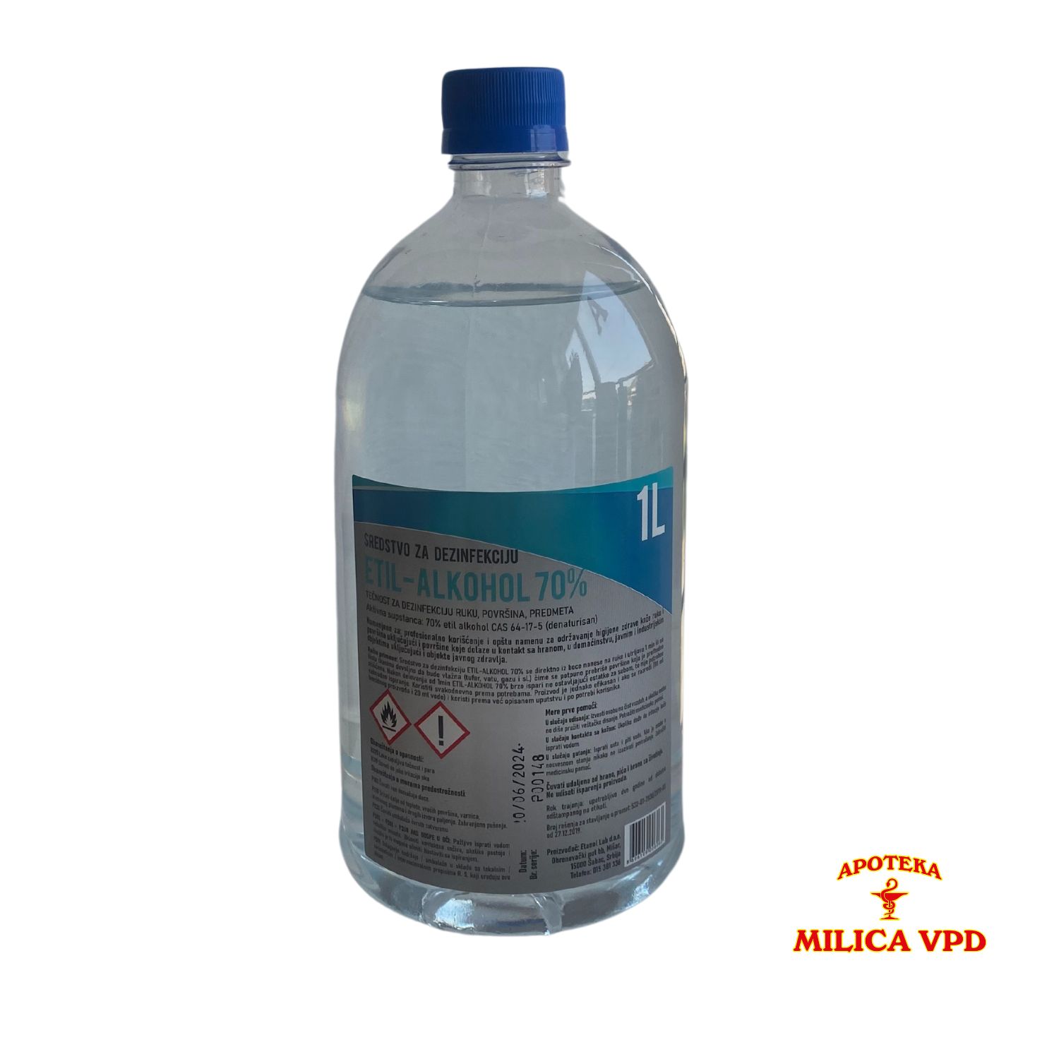 Alkohol 70% 1L - Apoteka Milica