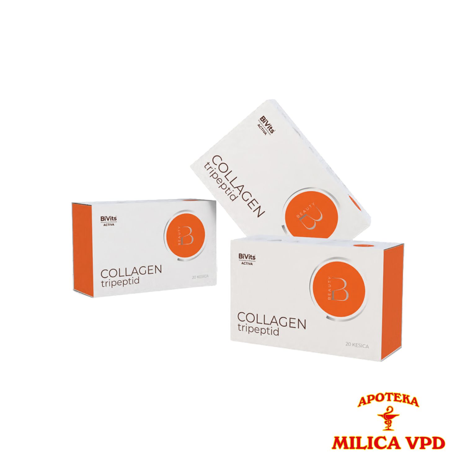 Bivits Activa Collagen Tripeptid 20 kesica 2+1 GRATIS - Apoteka Milica