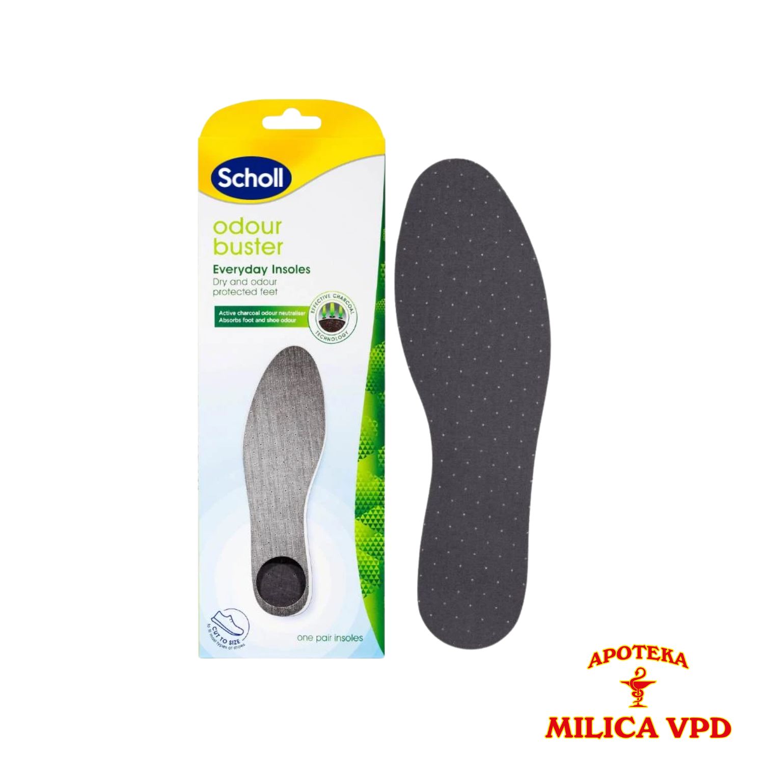 Scholl ulošci za neutralisanje neprijatnih mirisa - Apoteka Milica